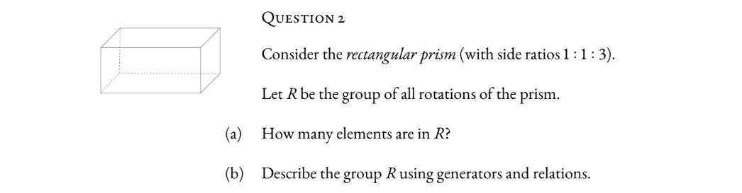 Solved QUESTION 2 Consider the rectangular prism (with side | Chegg.com