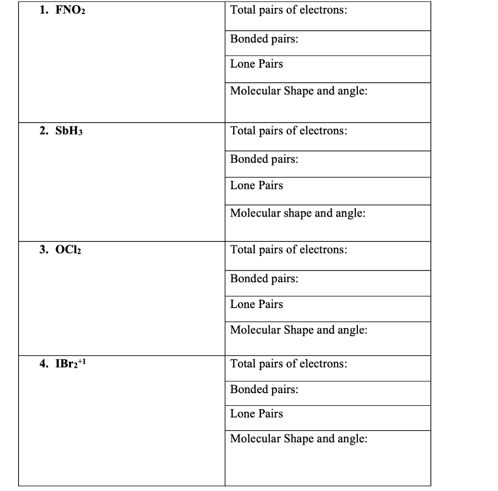 Solved \begin{tabular}{|l|l|} \hline 1. FNO2 & Total pairs | Chegg.com