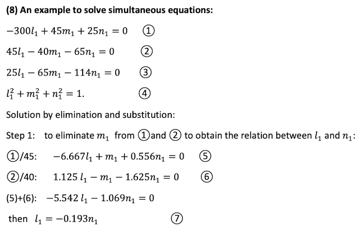 Solved (8) An example to solve simultaneous equations: | Chegg.com