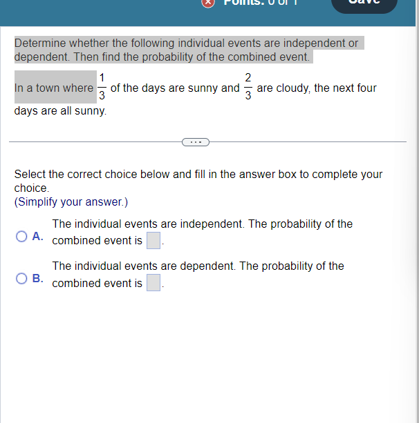 Solved Determine whether the following individual events are | Chegg.com