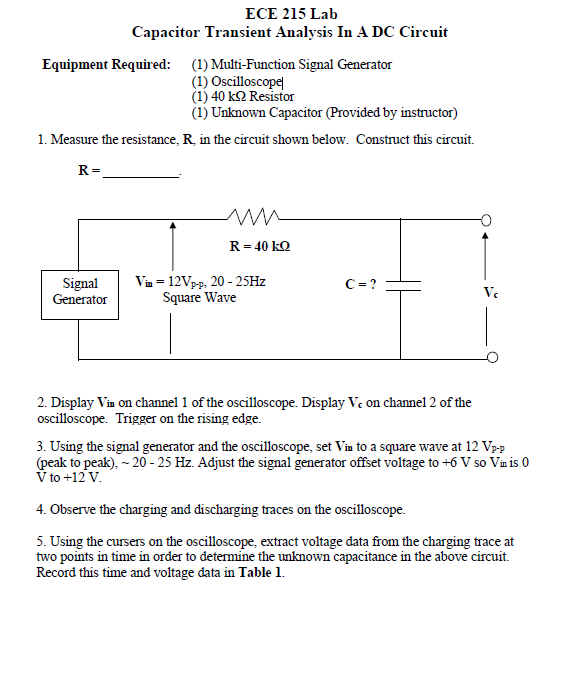 Solved Equipment Required: (1) Multi-Function Signal | Chegg.com