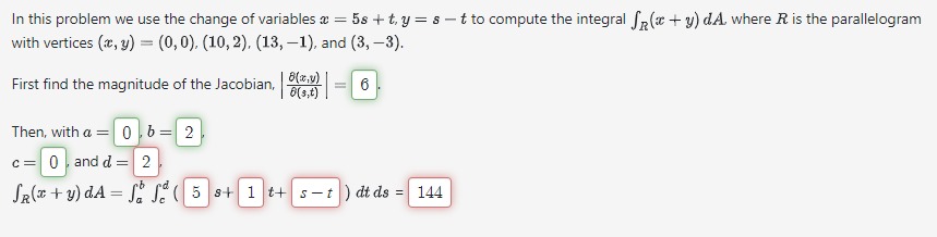 Solved In this problem we use the change of variables | Chegg.com