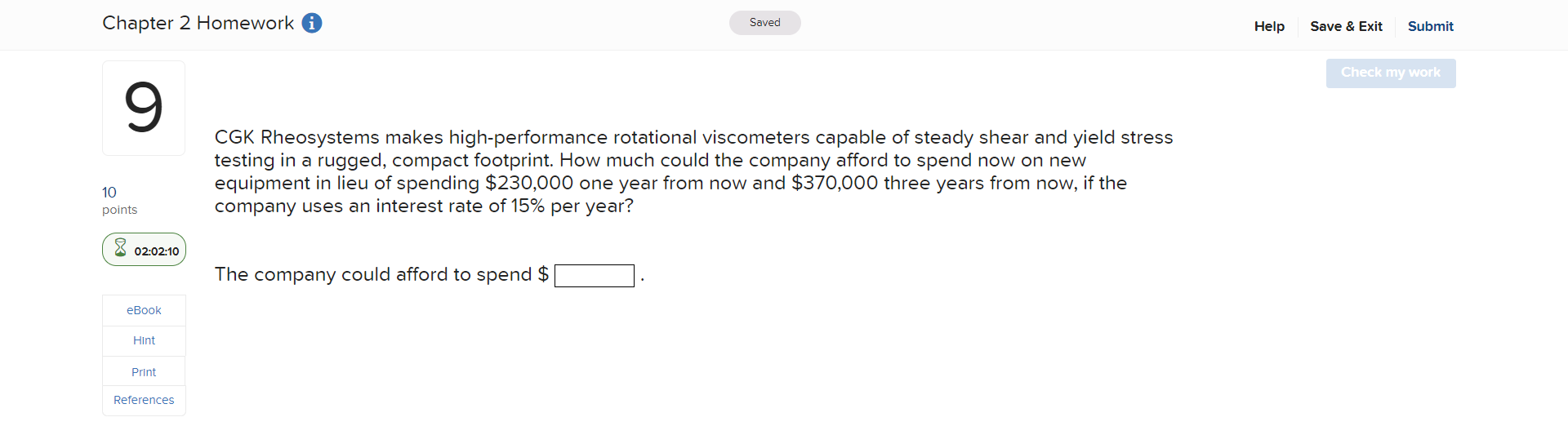 Solved CGK Rheosystems makes high-performance rotational | Chegg.com