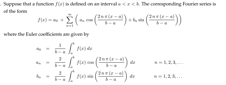 Solved Suppose that a function f(x) is defined on an | Chegg.com