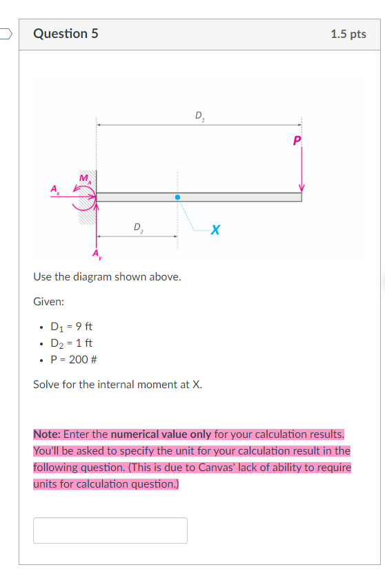 Solved - D1=9ft - D2=7ft - D3=4ft - W=200#/ft - P=200# Solve | Chegg.com