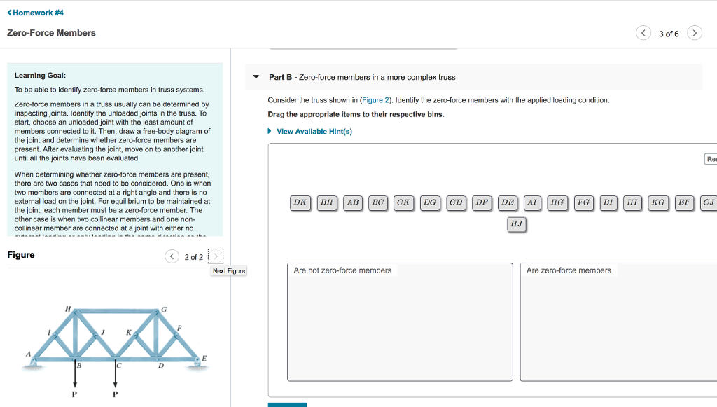 Solved «Homework #4 Zero-Force Members 3 of 6> Learning | Chegg.com
