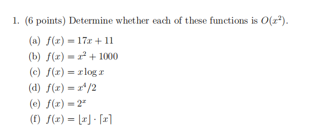 Solved 1 6 Points Determine Whether Each Of These