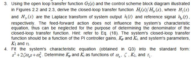 3. Using the open loop transfer function Gi(s) and | Chegg.com