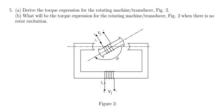 Solved 5. (a) Derive the torque expression for the rotating | Chegg.com
