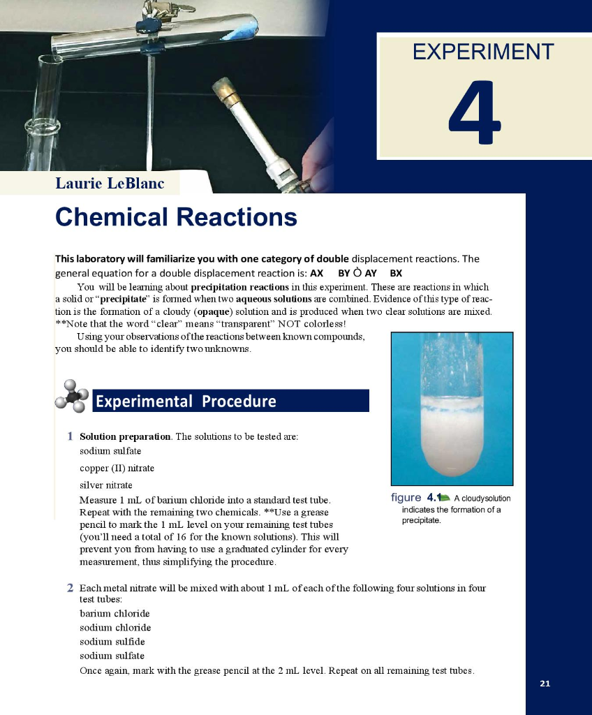 Solved Post-Lab Questions 1. For each set of two reactants | Chegg.com