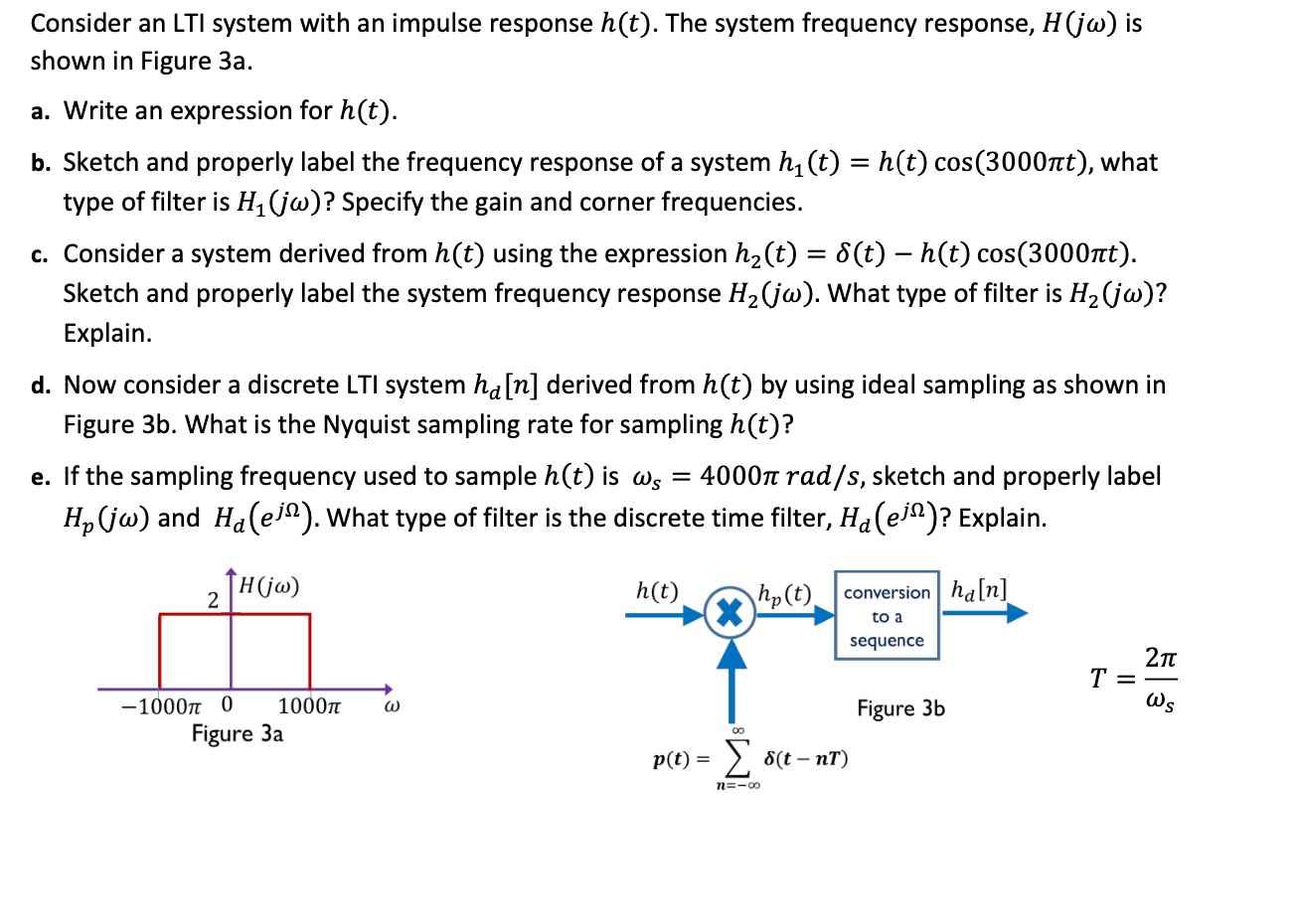 Solved = = Consider an LTI system with an impulse response | Chegg.com