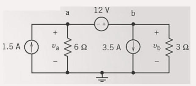 Solved Determine the values of the node voltages Va and | Chegg.com