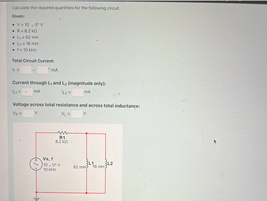 Solved Calculate the required quantities for the following | Chegg.com
