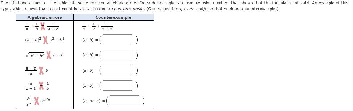 Solved The left-hand column of the table lists some common | Chegg.com