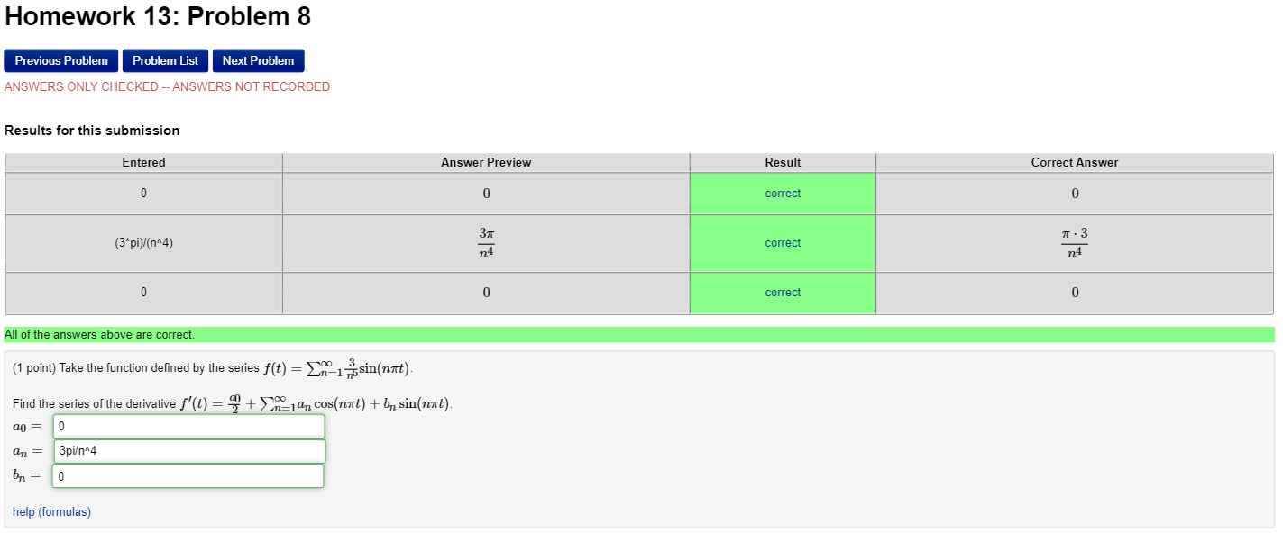 Solved Homework 13 Problem 8 Previous Problem Problem List 1841