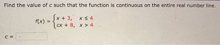 Solved Find the value of c such that the function is | Chegg.com