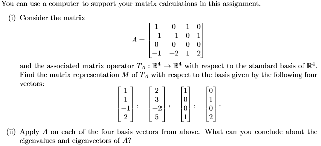 Solved You can use a computer to support your matrix | Chegg.com