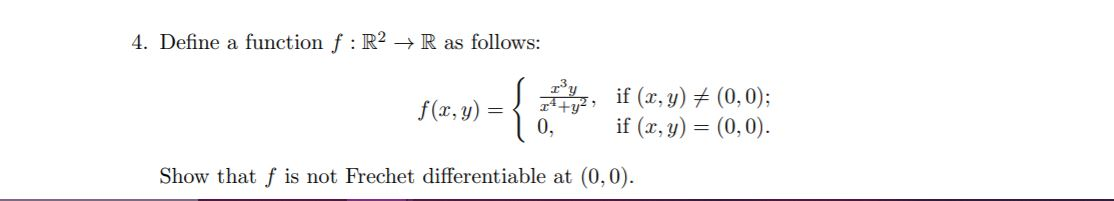 Solved Define a function f : R 2 → R as follows | Chegg.com