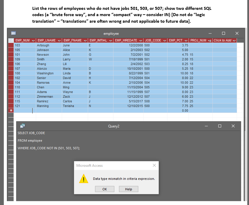Solved Microsoft Access SQL | Chegg.com