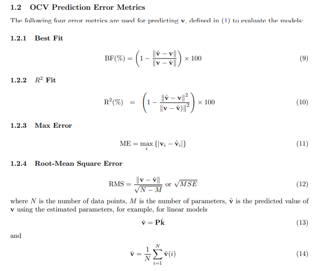 1 OCV Modeling The open circuit voltage (OCV) of a | Chegg.com