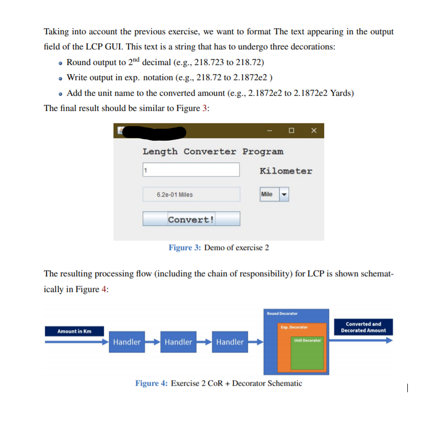 Solved please implement decorator (schematic in picture) and | Chegg.com