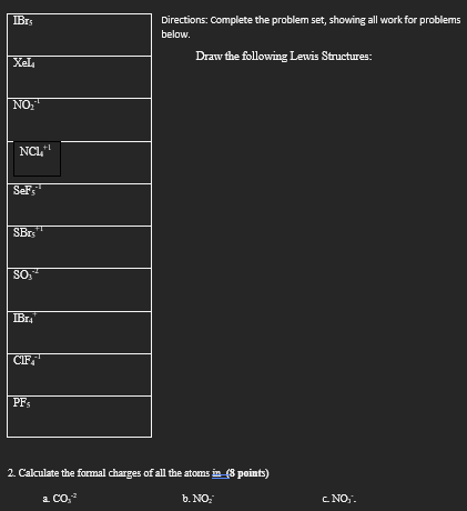 Solved Directions: Complete the problem set, showing all | Chegg.com