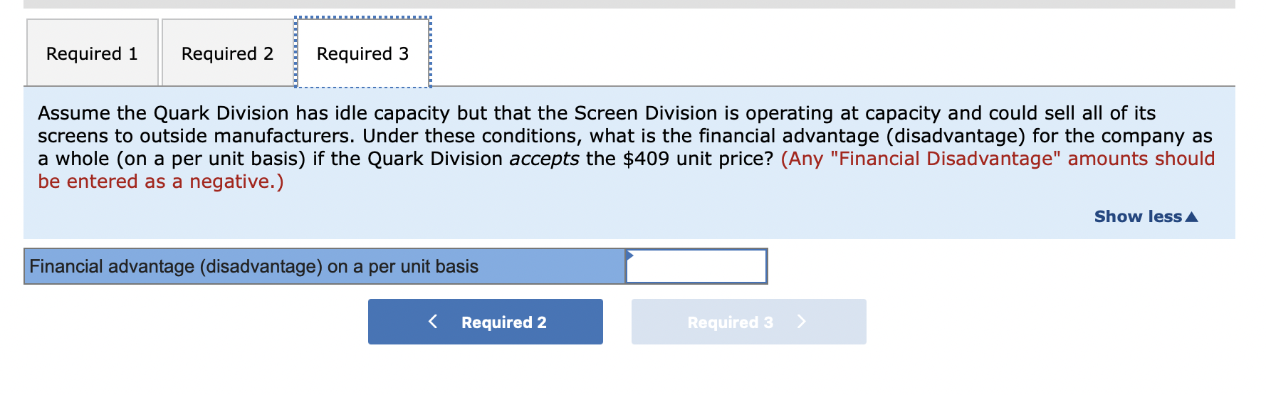 Solved Part of the Screen Division's output is sold to | Chegg.com