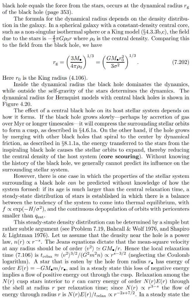 Stellar Distribution around a Black Hole Read $7.5.9b | Chegg.com