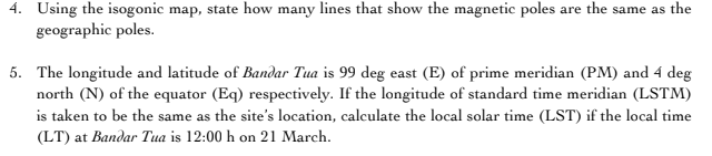 4. Using the isogonic map, state how many lines that | Chegg.com