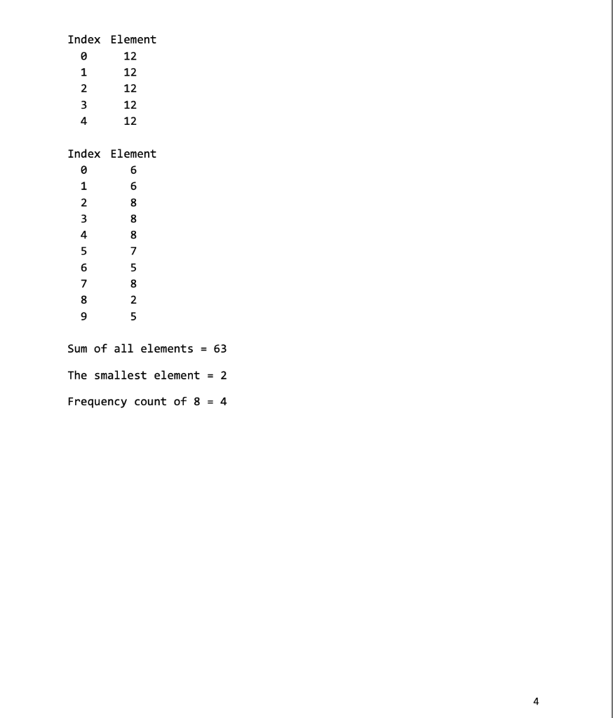 Solved Fall 2021 Arrays 30 points The purpose of this | Chegg.com