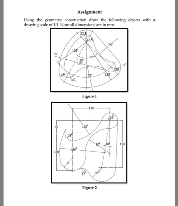 Assignment Using the geometric construction draw the | Chegg.com
