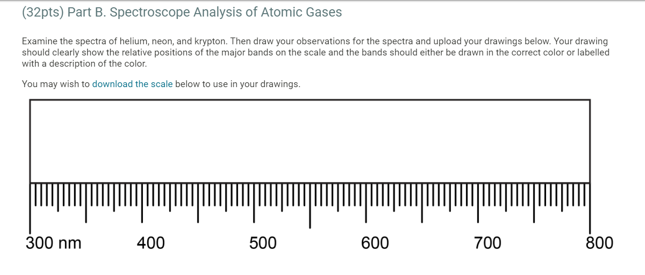 Solved (20pts) Part A. Using a Spectroscope Examine the | Chegg.com