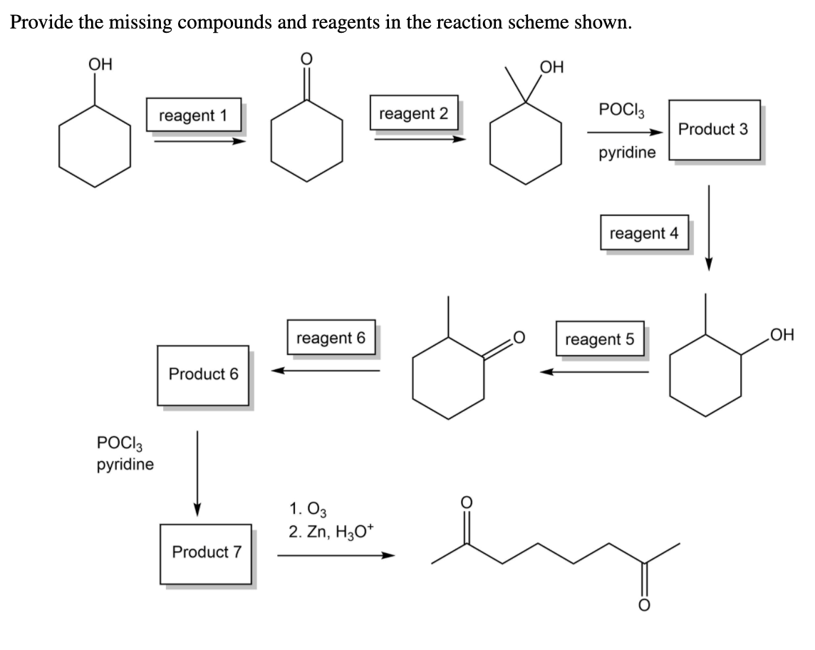Solved Provide the missing compounds and reagents in the | Chegg.com
