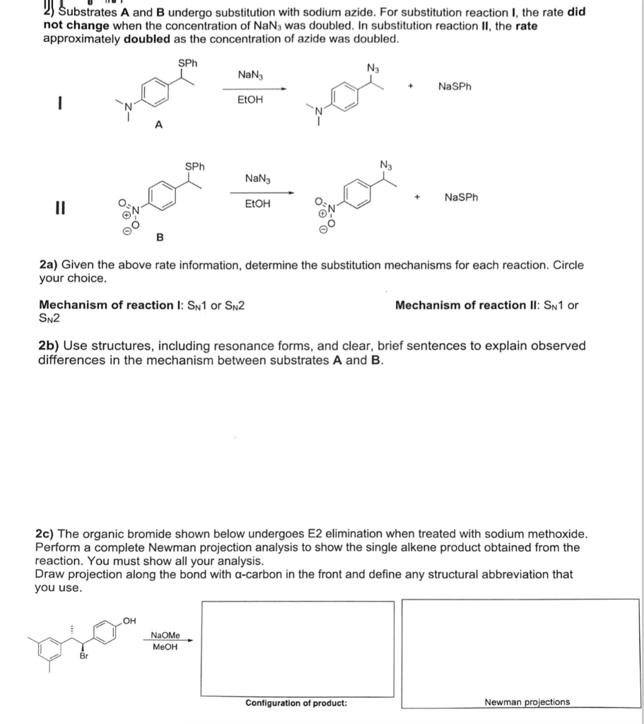Solved 20 Substrates A and B undergo substitution with | Chegg.com