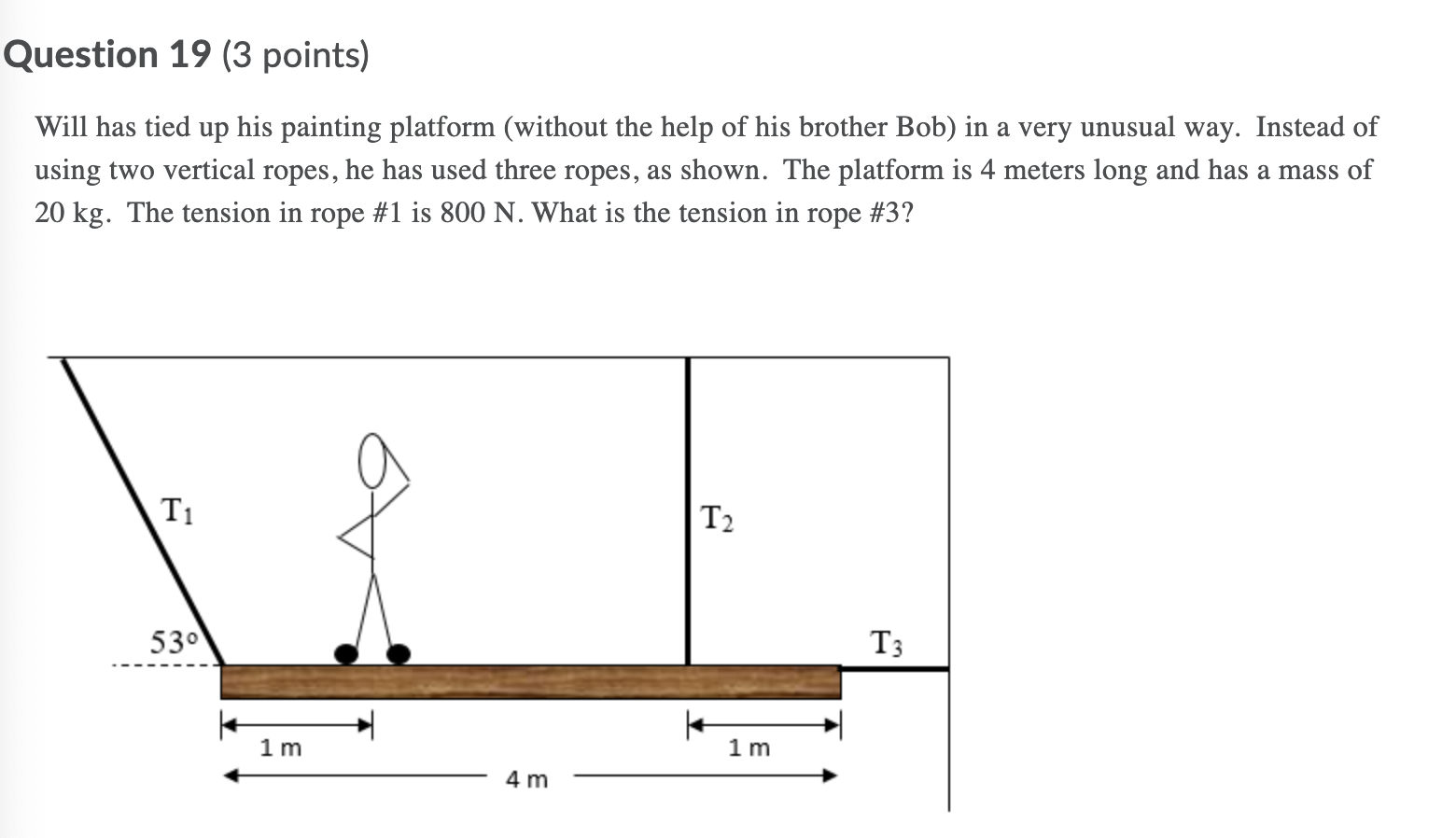 Solved Question 19 (3 points) Will has tied up his painting | Chegg.com