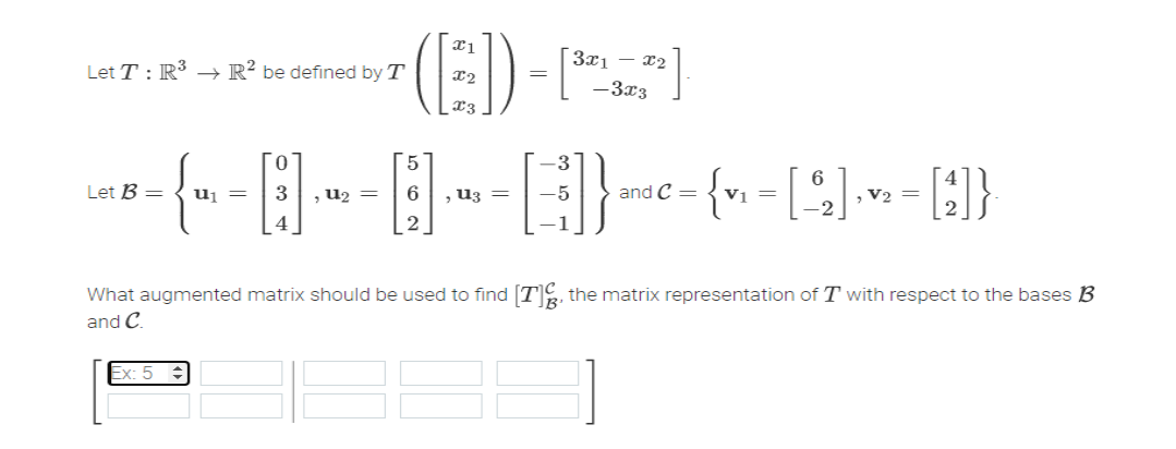 Solved 11 Let T:R3 + R2 be defined by T 22 = 331 - 32 -303 | Chegg.com Solved 11 Let T:R3 + R2 be defined by T 22 = 331 - 32 -303 | Chegg.com