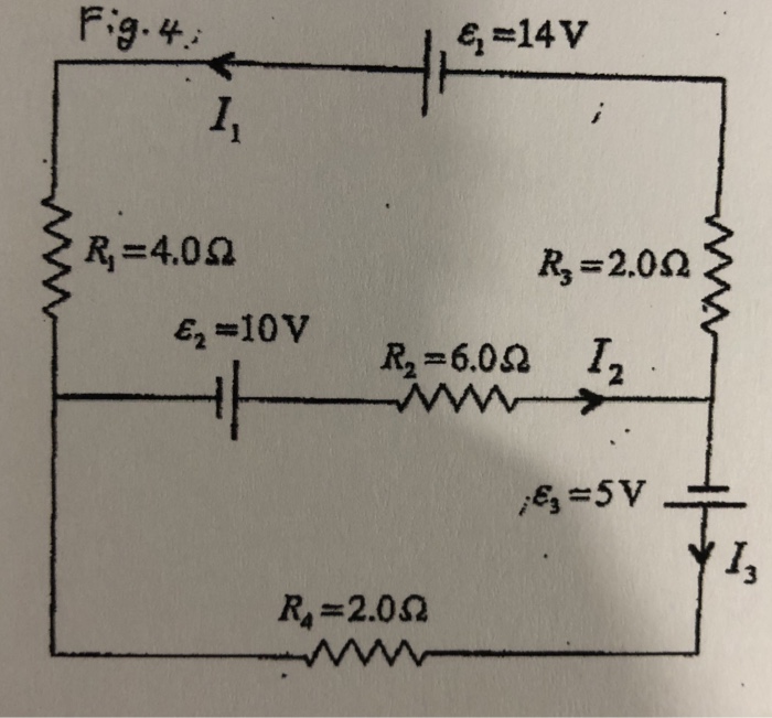 Solved Using Kirchhoff’s Loop and Junction rules determine | Chegg.com