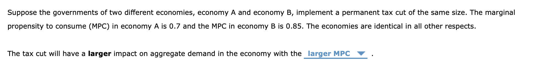 Solved Shift the aggregate demand curve on the graph to show | Chegg.com