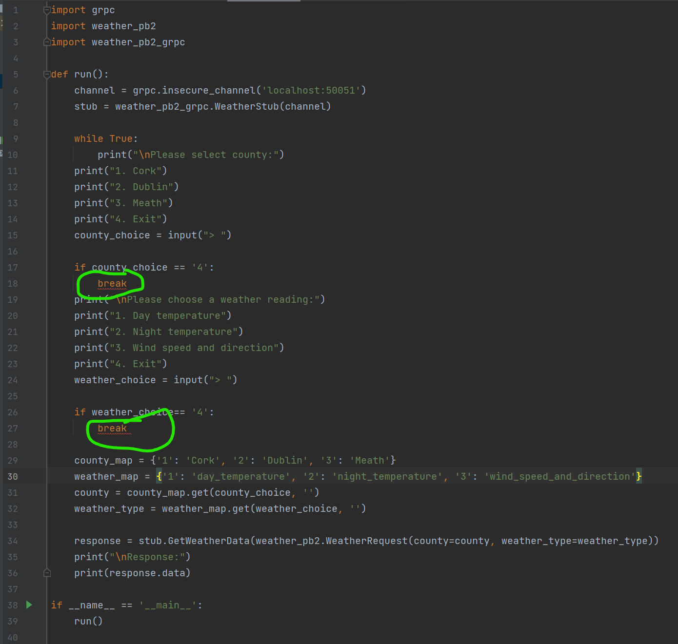 Solved import grpc import weather_pb2 import | Chegg.com Solved import grpc import weather_pb2 import | Chegg.com