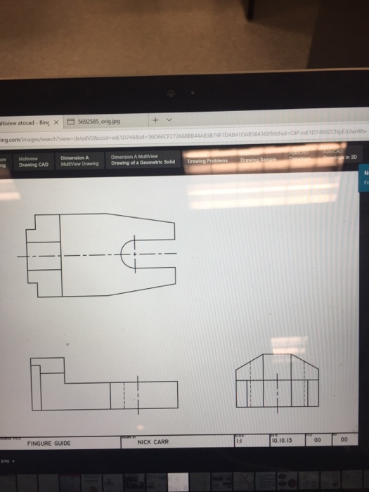 Solved Pleas show multiview orthogonal by autocad program on | Chegg.com
