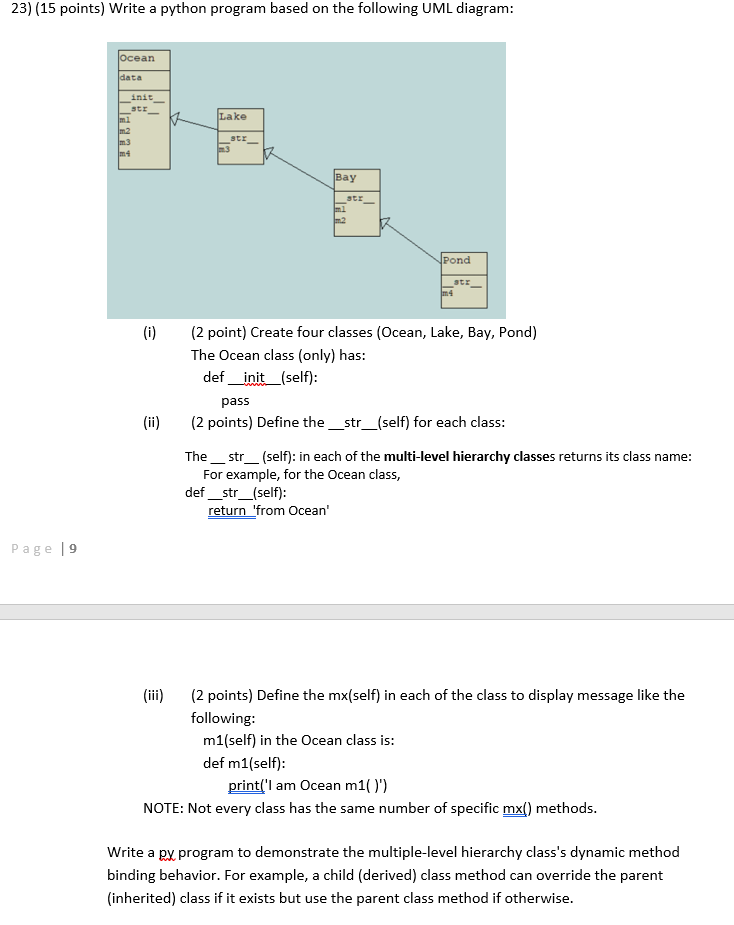Solved 23) (15 points) Write a python program based on the | Chegg.com