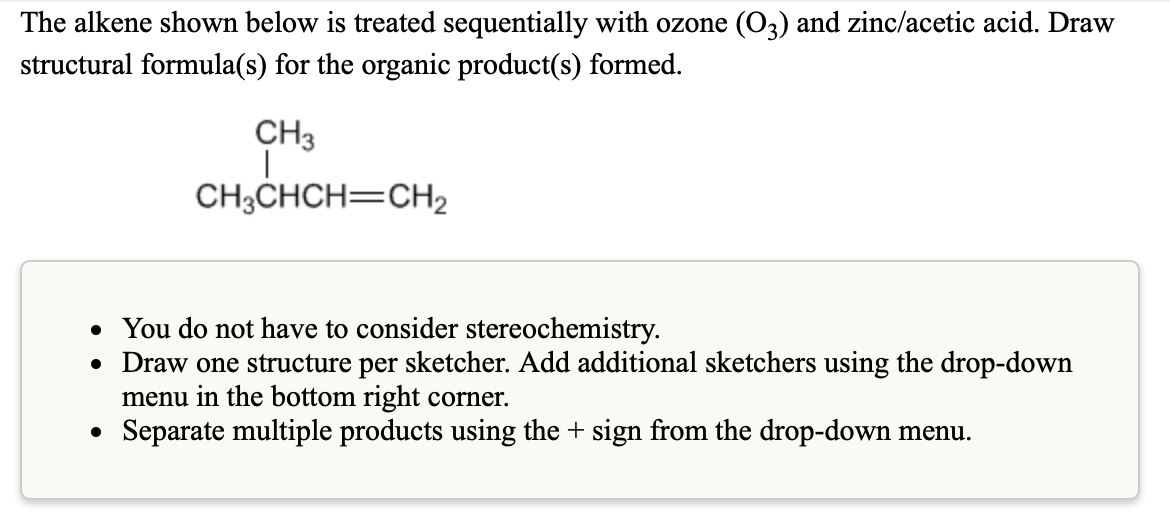 Solved Draw structural formula(s)for the organic product(s) | Chegg.com