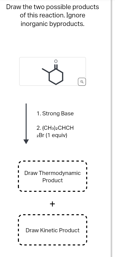 Solved two possible products of the reaction | Chegg.com