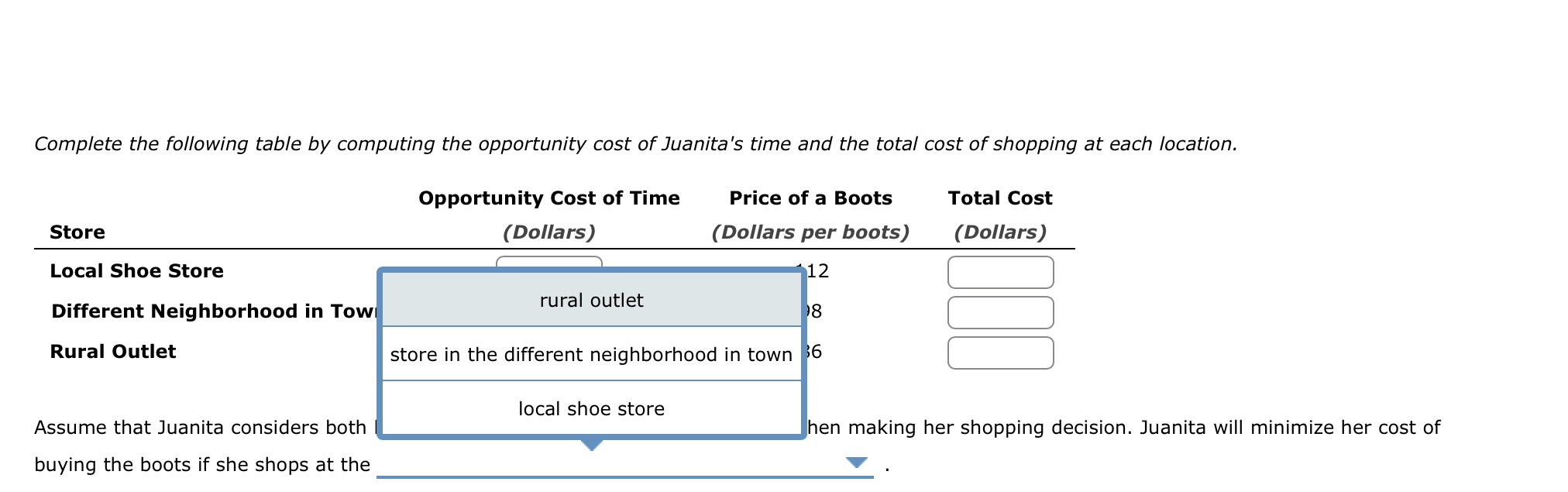 Solved 3. Determining opportunity cost Suppose that Juanita | Chegg.com Solved 3. Determining opportunity cost Suppose that Juanita | Chegg.com