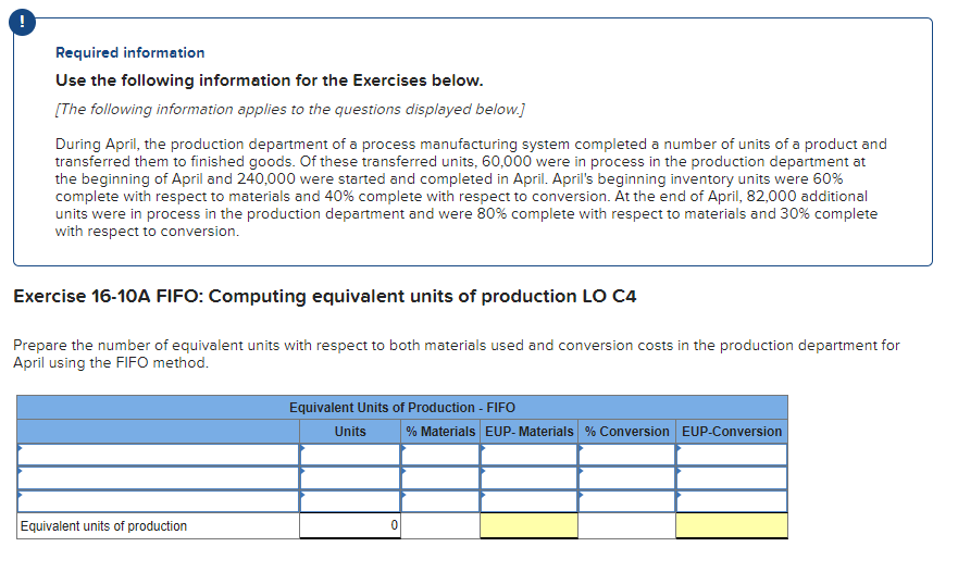 Solved Required information Use the following information | Chegg.com