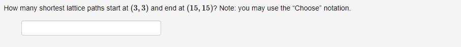 Solved How many shortest lattice paths start at (3, 3) and | Chegg.com