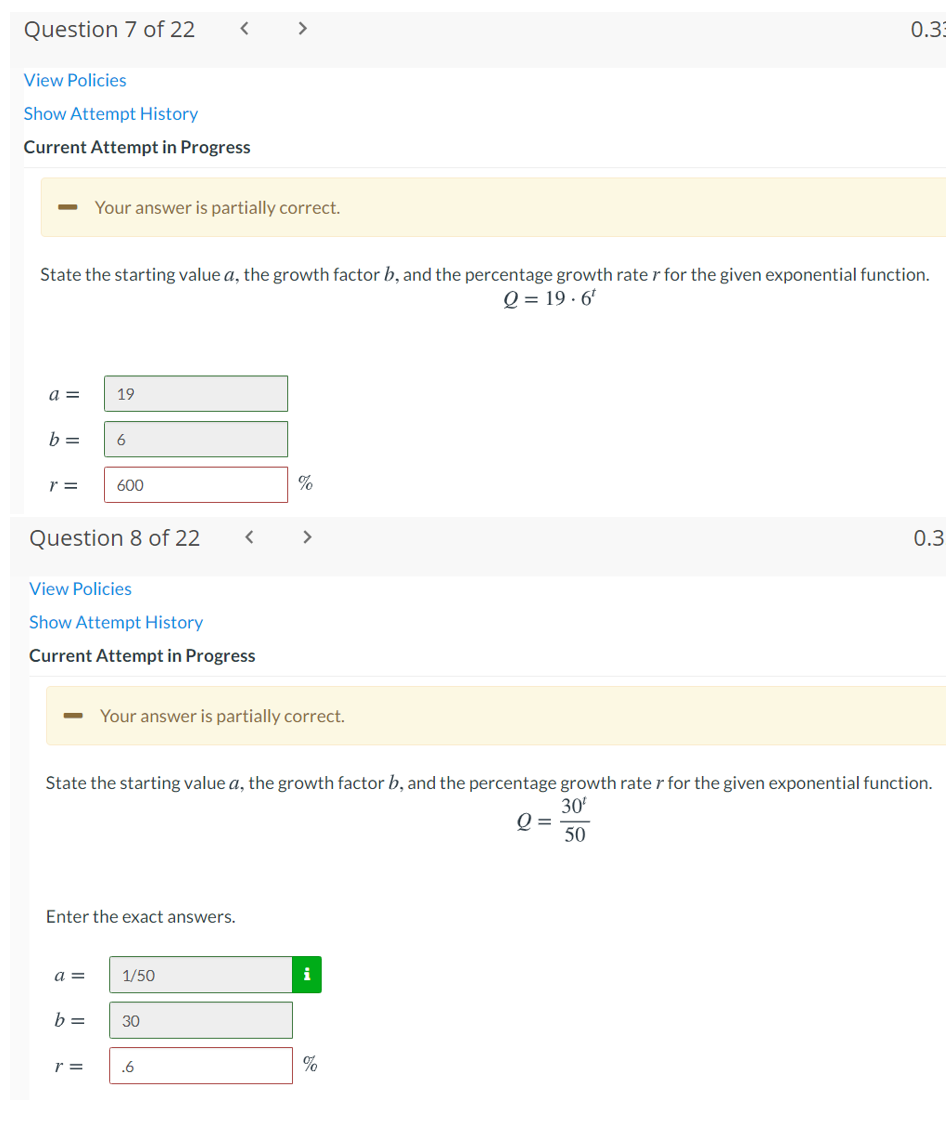Solved I got these partially wrong, but I can't seem to | Chegg.com