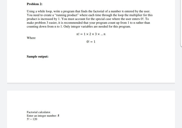 Solved Problem 2 Using A While Loop Write A Program That 6286