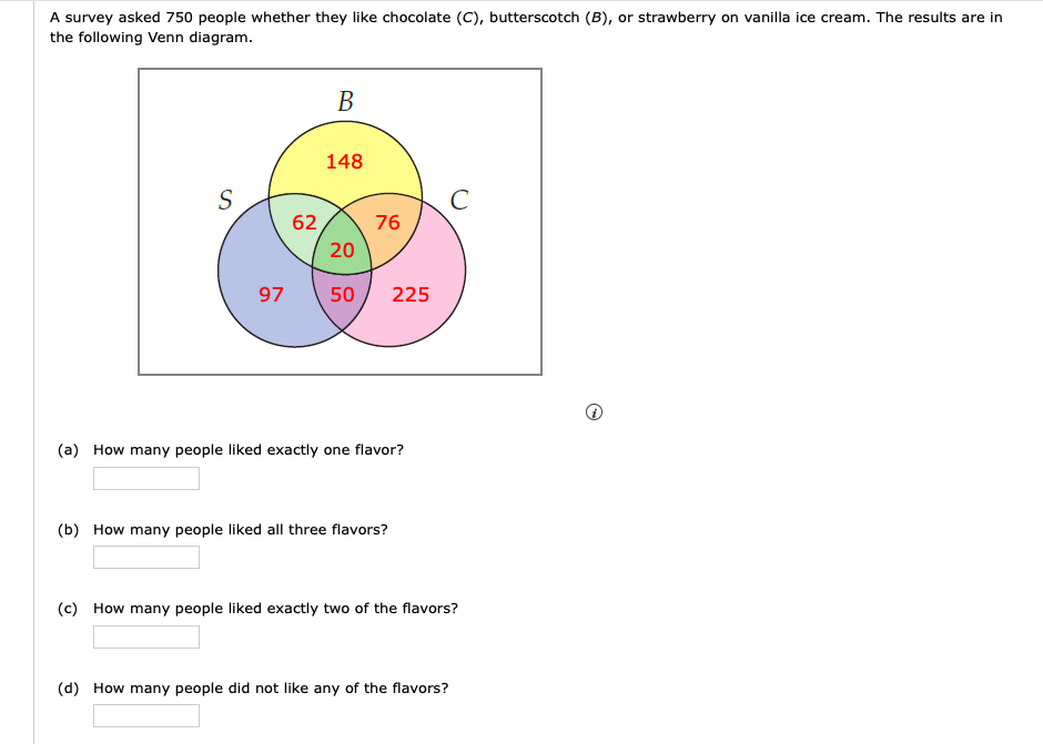 Solved A survey asked 750 people whether they like chocolate | Chegg.com