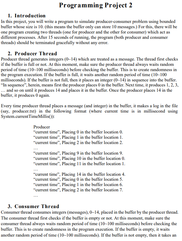 Solved Programming Project 2 1. Introduction In this | Chegg.com